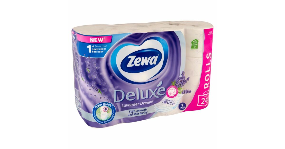 Zewa Deluxe Lavender Dreams 3 Ply Toilet Paper 3x24 rolls | Pepita.com