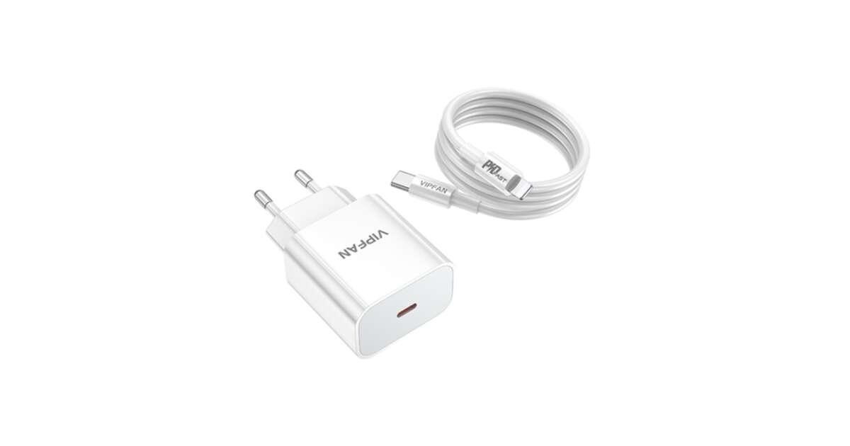 Vipfan E4s Type C Usb C Hálózati Töltőfej Type C Lightning