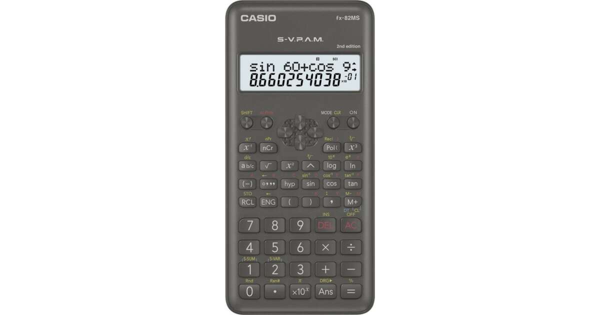Casio FX-82MS-2 Tudományos számológép Black | Pepita.hu
