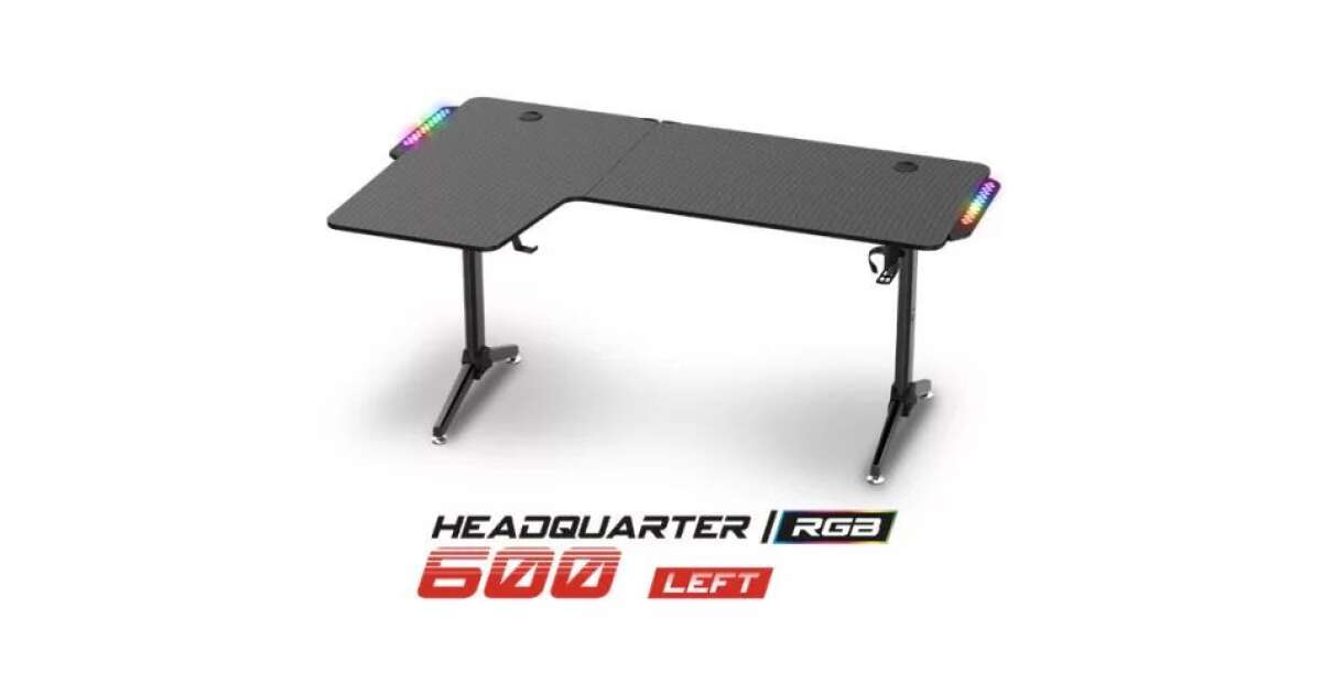 Spirit Of Gamer Headquarter 600 L Gaming Desk Black | Pepita.hu