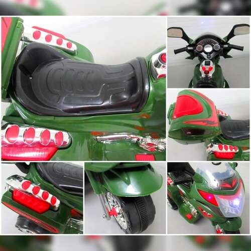 Háromkerekű elektromos kismotor gyerekeknek - M6 - 6V - zöld | Pepita.hu