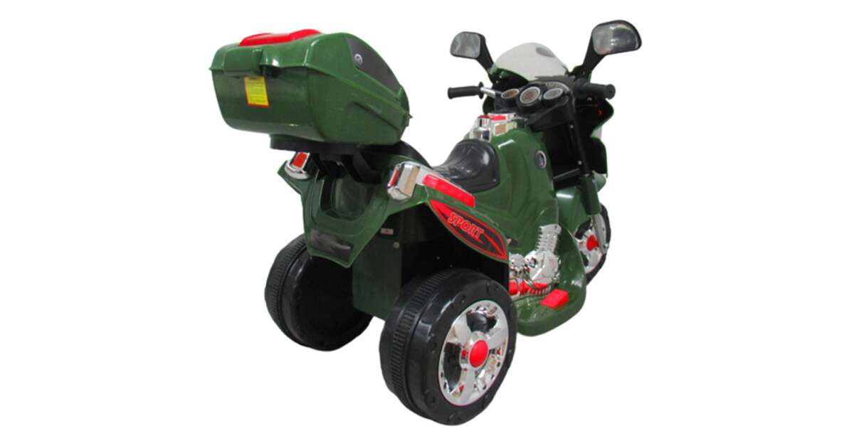 Háromkerekű elektromos kismotor gyerekeknek - M6 - 6V - zöld | Pepita.hu