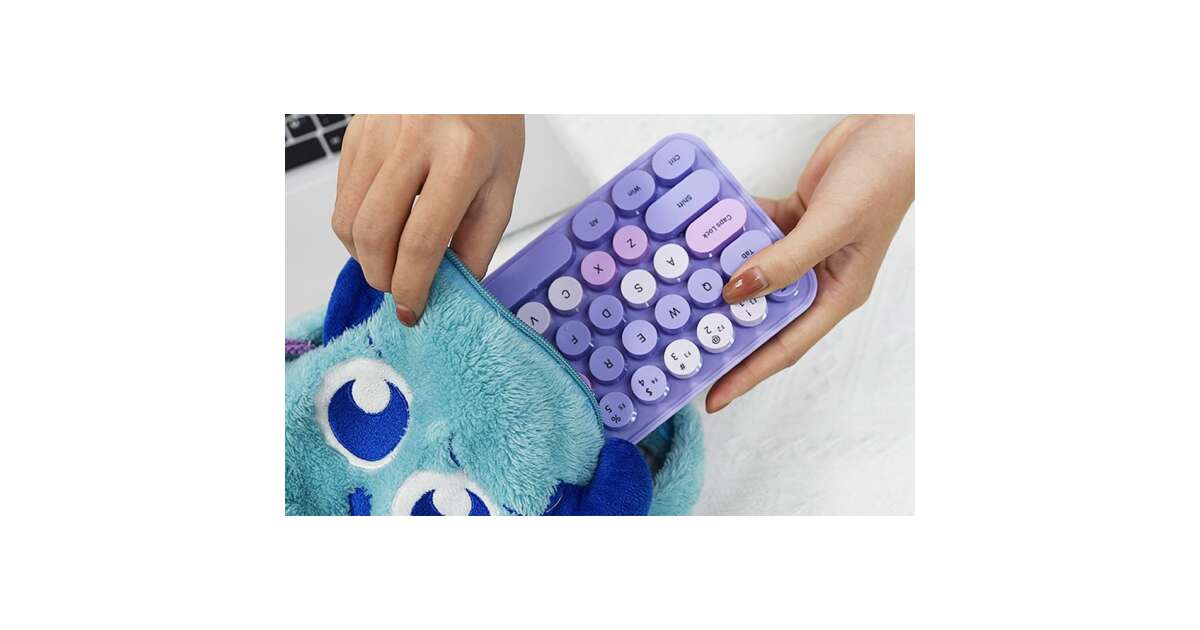 Wireless keyboard + mouse set MOFII Bean 2.4G (Purple) | Pepita.hu