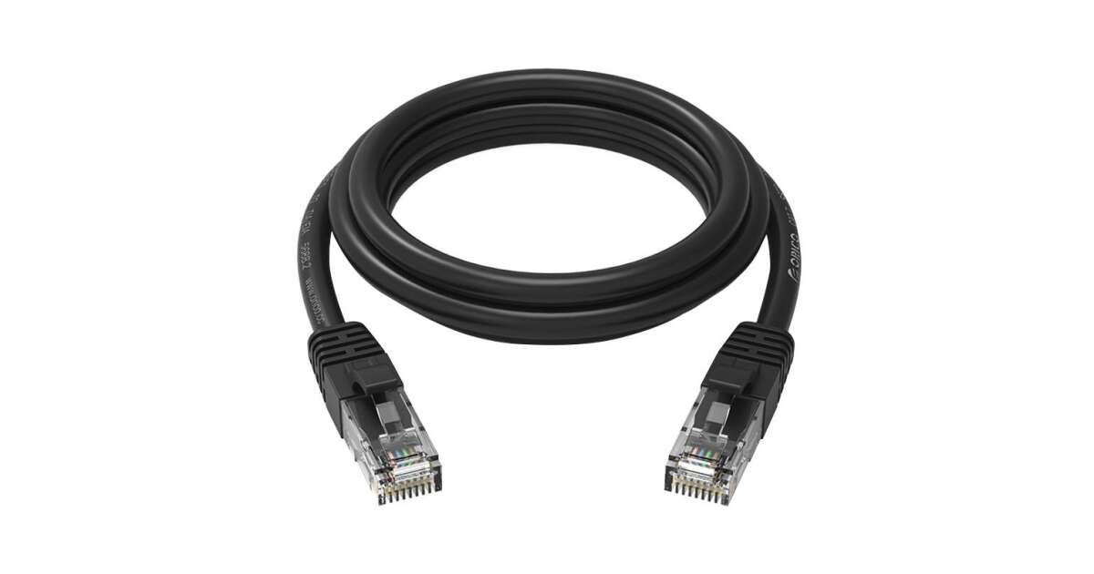 Orico RJ45 Cat.6 Round Ethernet Network Cable 15m (Black) | Pepita.com