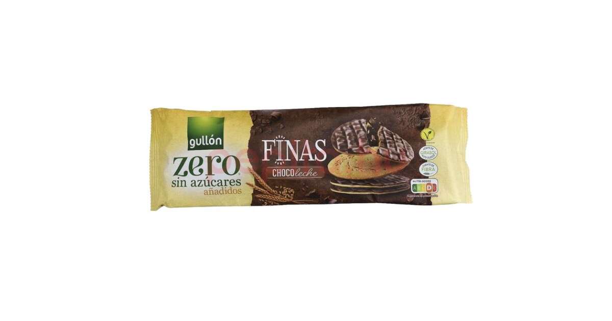 Gullon Finas Zero Milk Chocolate Biscuit No Added Sugar 150g
