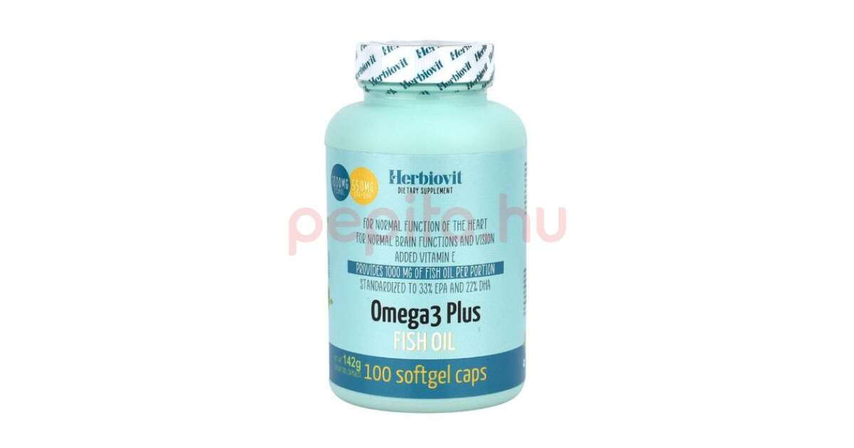 HERBIOVIT OMEGA-3 PLUS HALOLAJ LÁGYKAPSZULA 100DB | Pepita.hu