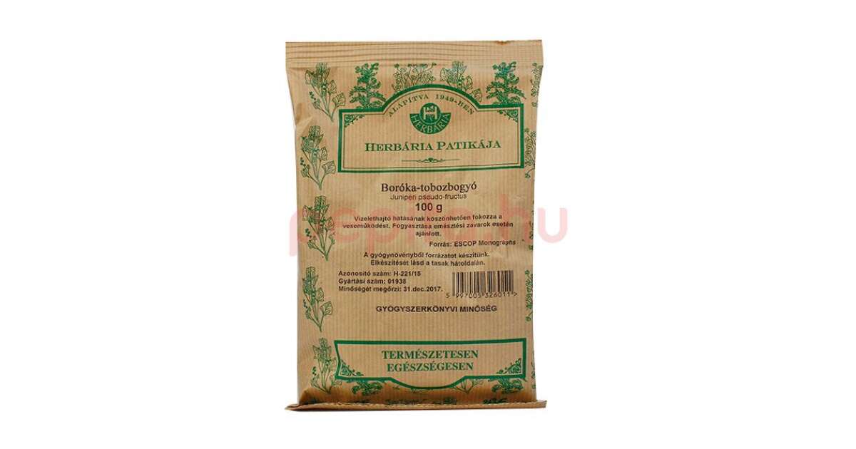 HERBÁRIA TEA BORÓKA TOBOZBOGYÓ SZÁLAS 100G | Pepita.hu