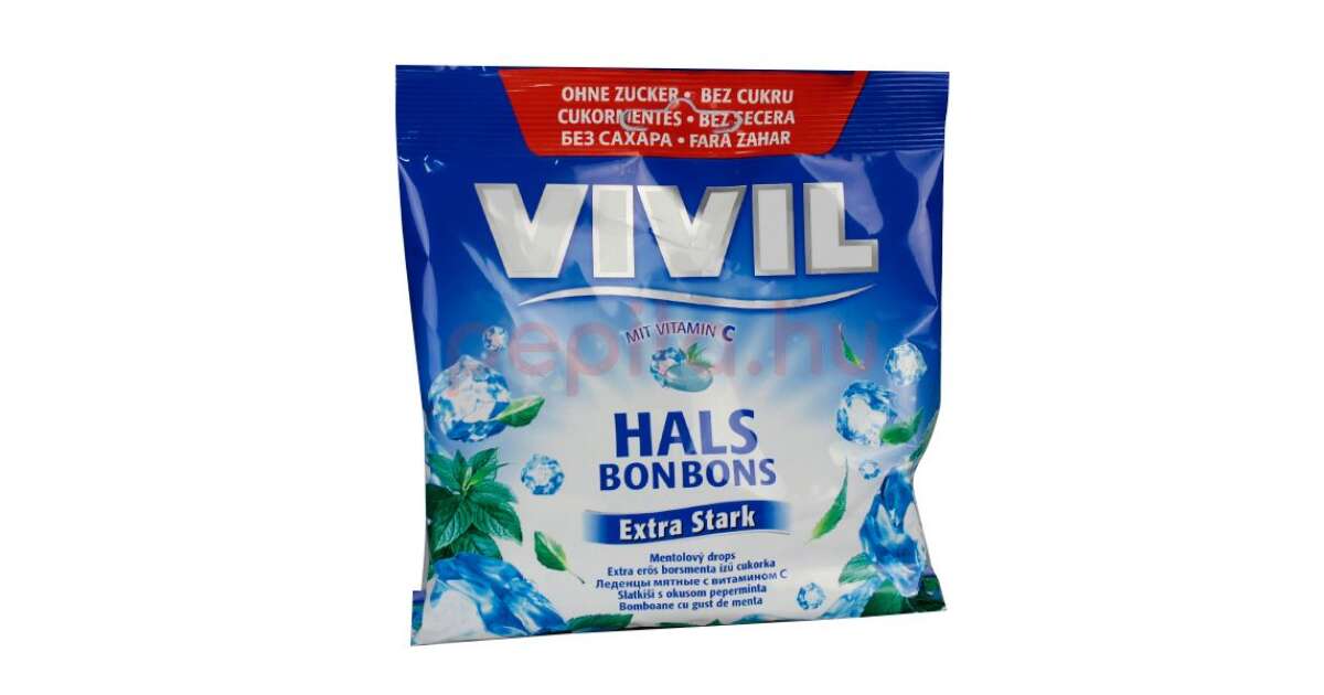 BOMBOANE VIVIL EXTRA STRONG CU MENTOL 60G | Pepita.com