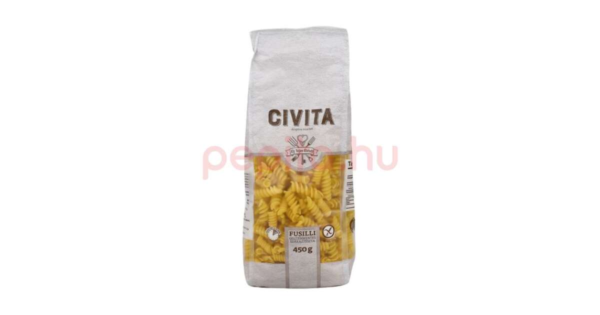 GLUTÉNMENTES CIVITA KUKORICATÉSZTA FUSILLI 450G | Pepita.hu