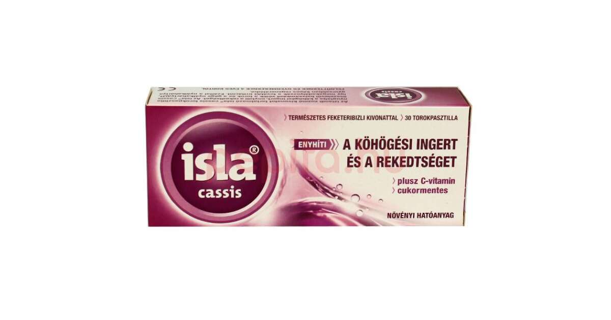 ISLA CASSIS SZOPOGATÓS PASZTILLA 30DB | Pepita.hu