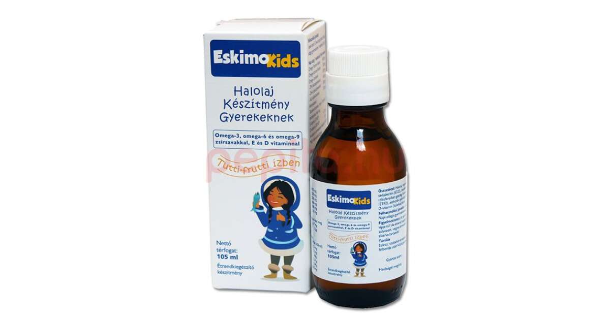 ESKIMO KIDS HALOLAJ SZIRUP GYEREKEKNEK TUTTI-FRUTTI ÍZŰ 105ML | Pepita.hu