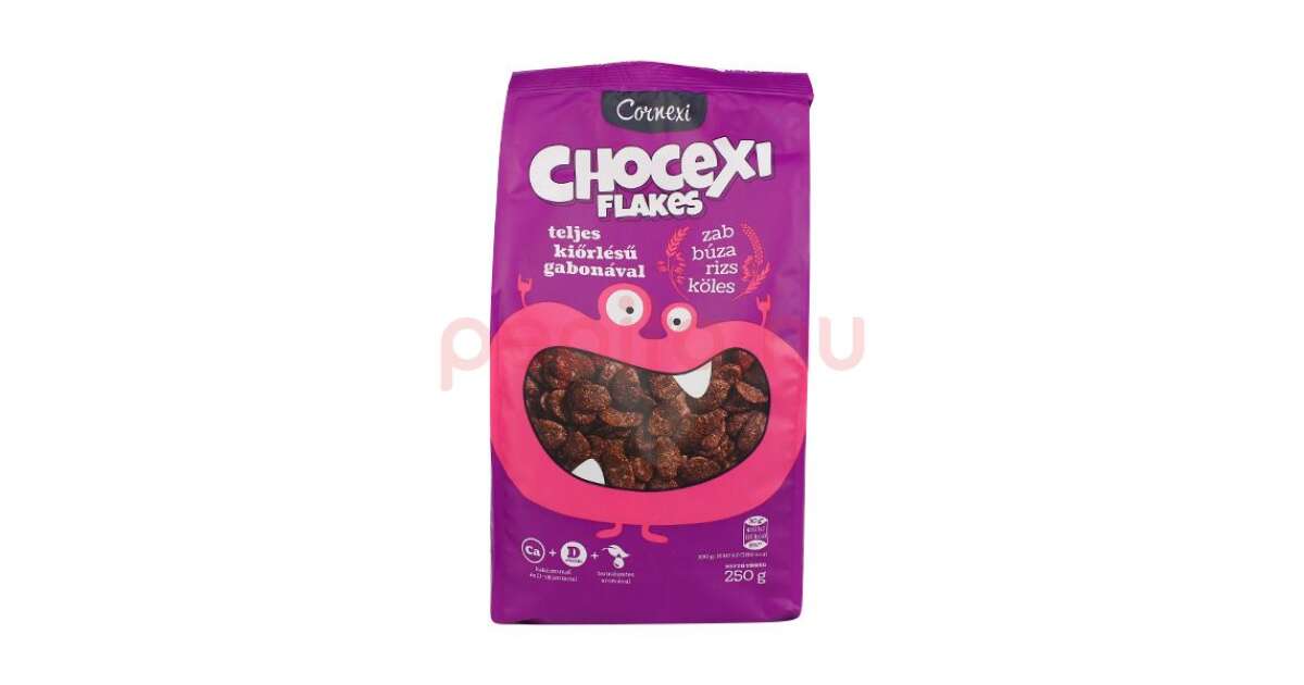 CORNEXI CHOCEXI FLAKES TELJES KIŐRLÉSŰ GABONÁVAL CA+D-VITAMINNAL 250G ...