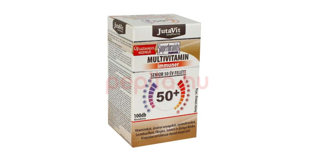 JUTAVIT MULTIVITAMIN 50+ 100DB | Pepita.hu