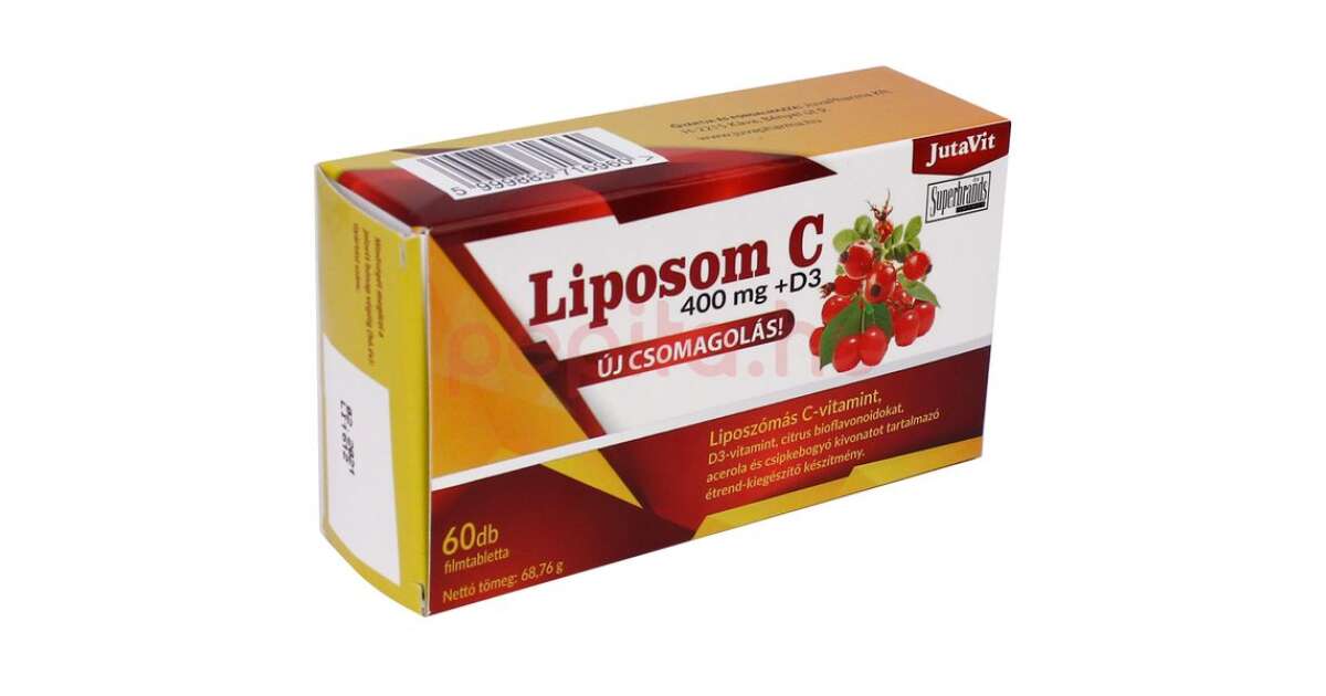 JUTAVIT C-LIPOSOM 400MG+D3 VITAMIN TABLETTA 60DB | Pepita.hu