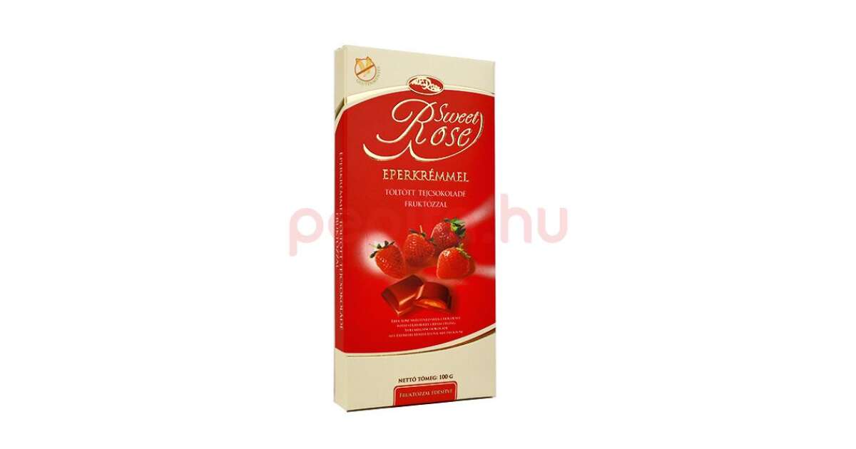 SWEET ROSE TÖLTÖTT EPRES TEJCSOKI FRUKTÓZZAL 100G | Pepita.hu