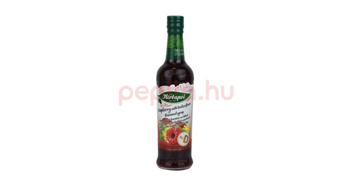 HERBAPOL MÁLNA-HÁRSFA VIRÁGGAL SZÖRP D-VITAMINNAL 420ML | Pepita.hu