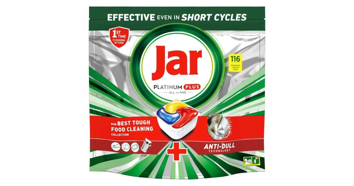 Jar Platinum Plus All In One Lemon Mosogatógép kapszula 2x116db | Pepita.hu