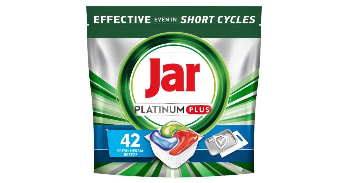 Jar Platinum Plus All In One Fresh Herbal Breeze Mosogatógép kapszula ...
