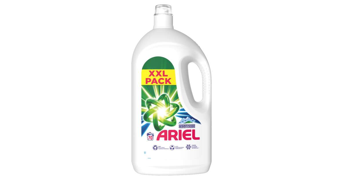 Ariel Mountain Spring Clean & Fresh detergent lichid 3,5L - 70 spălări ...