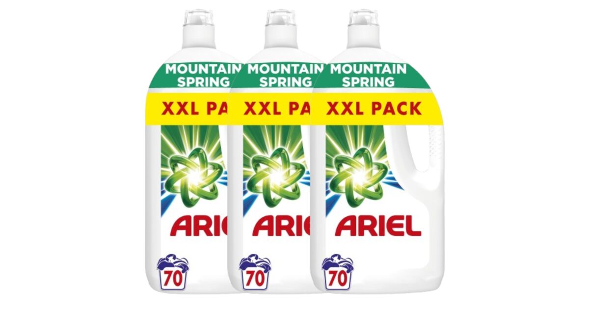 Ariel Mountain Spring Clean & Fresh folyékony Mosószer 3x3,5L - 210 ...