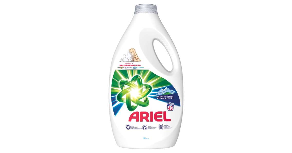 Ariel Mountain Spring Clean & Fresh Detergent lichid 4x2,15L - 172 de ...