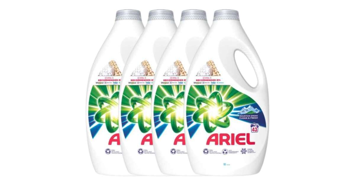 Ariel Mountain Spring Clean & Fresh Detergent lichid 4x2,15L - 172 de ...