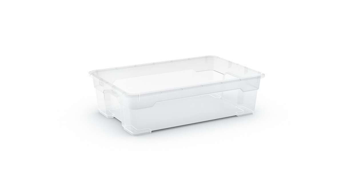 R Box M műanyag tárolódoboz transzparens 25L 57x38x16cm | Pepita.hu