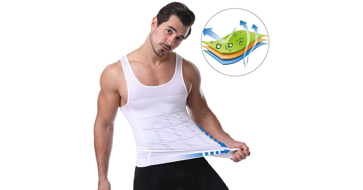 SlimBody – Férfi alakformáló atléta , Fehér , XL | Pepita.hu