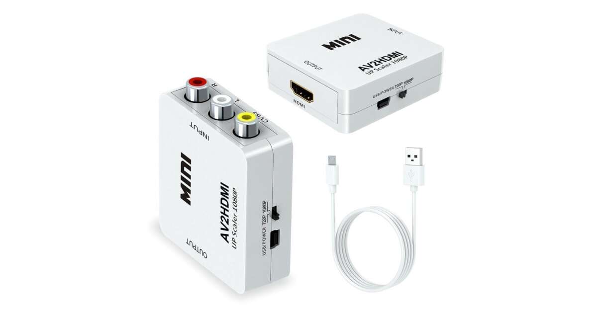 Mini AV RCA - HDMI Konverter - Full HD 1080p | Pepita.hu