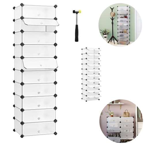 SONGMICS Interlocking Shoe Rack, organizator de depozitare ...