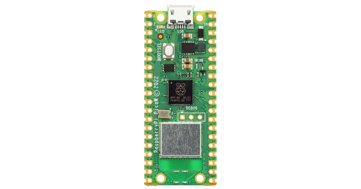 Raspberry Pi Pico W, RP2040 + WLAN Mikrocontroller Board | Pepita.hu
