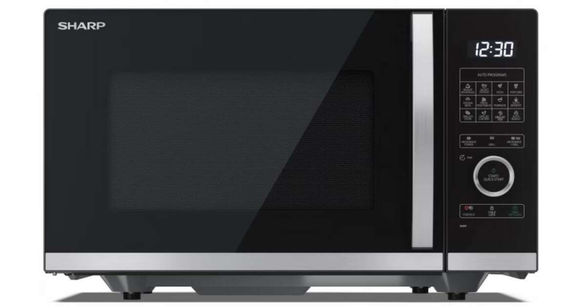 SHARP YC-QG234AEB 23L, forgótányér nélküli, síkágyas, grilles ...