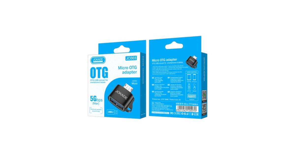 Micro-USB/USB OTG adapter Jokade JC003 ezüst | Pepita.hu