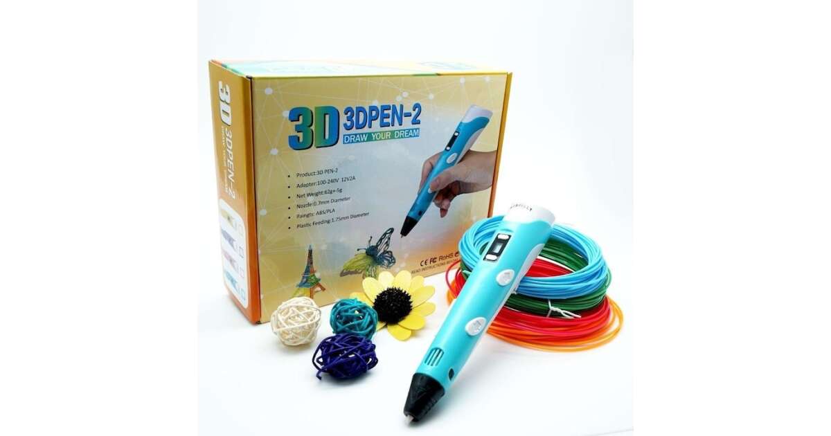 3D kreatív varázs toll térbeli rajzok készítéséhez – 3D nyomtató toll ...