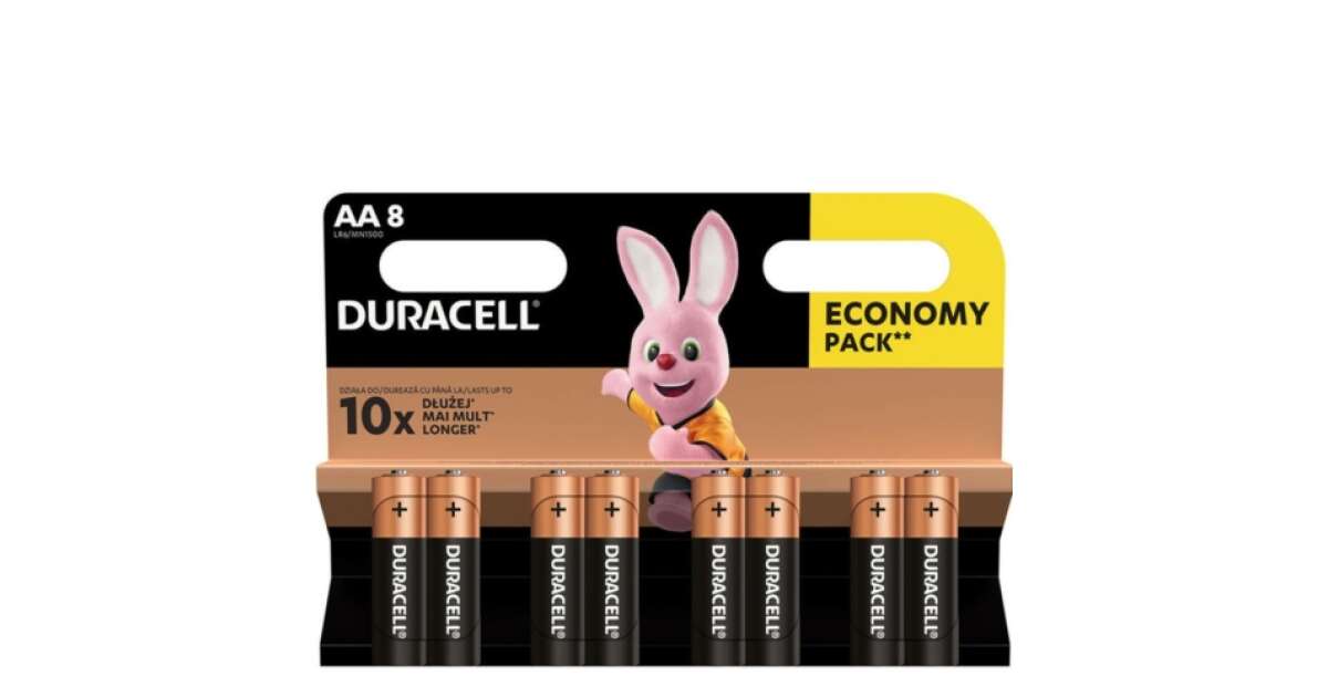 Duracell Basic Alkáli Ceruza Elem AA (MN1500) (1,5V) B8 | Pepita.hu