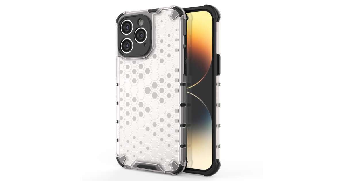 Honeycomb tok iPhone 14 Pro Max Armor hibrid tok átlátszó | Pepita.hu