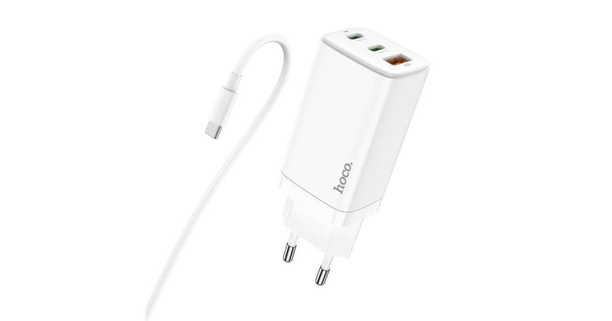 Hoco Töltő Gan Usb 2x Type C 65w Gyors Töltésű Táj Type C C Kábel N16