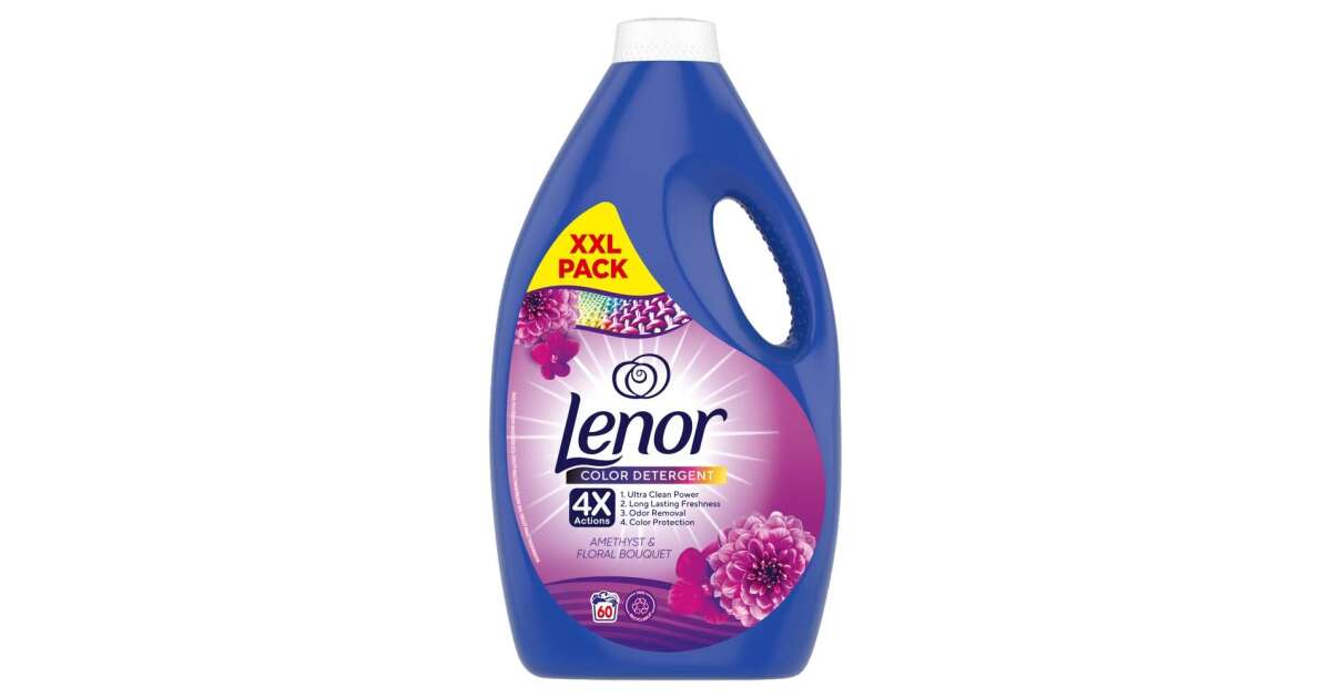 Lenor Floral Bouquet & Note Of Musk Liquid Laundry Detergent 2x3l - 120 ...