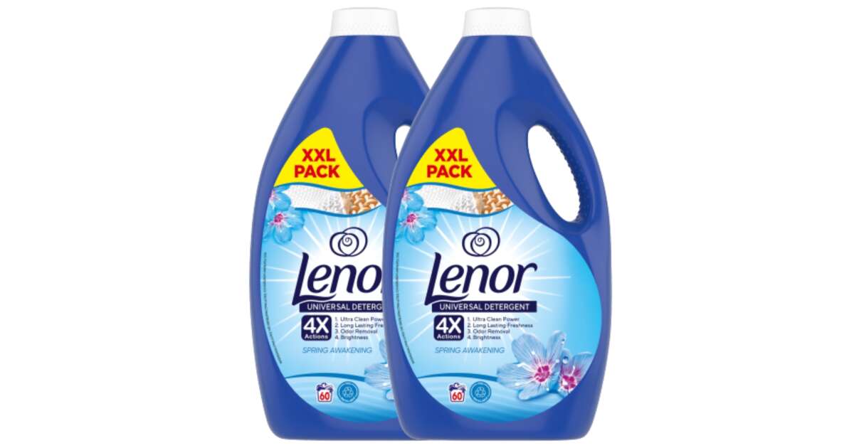 Lenor Spring Awakening Liquid Laundry Detergent 2x3l - 120 washes ...