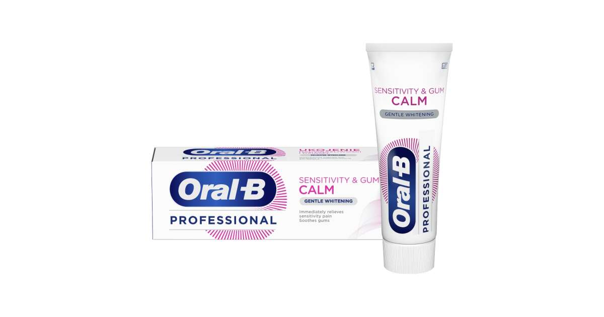 Oral-B Professional Sensitivity & Gum Calm Gentle Whitening Toothpaste ...