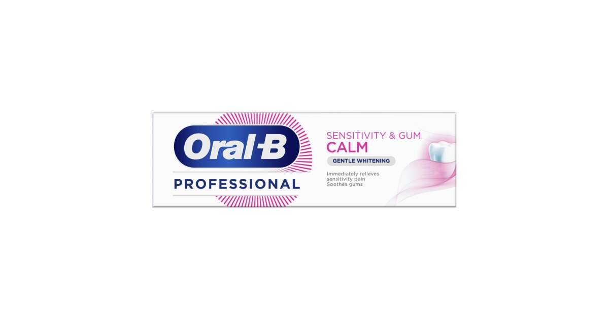 Oral-B Professional Sensitivity & Gum Calm Gentle Whitening Toothpaste ...
