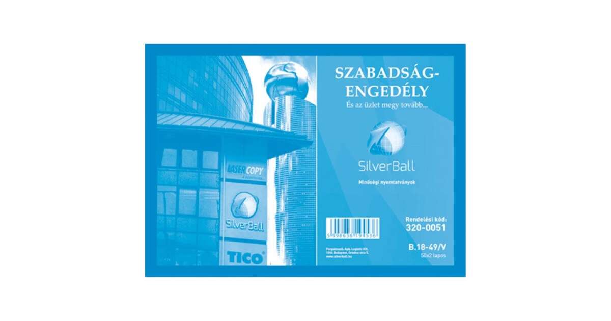 Szabadságengedély 50x2 lapos SilverBall | Pepita.hu