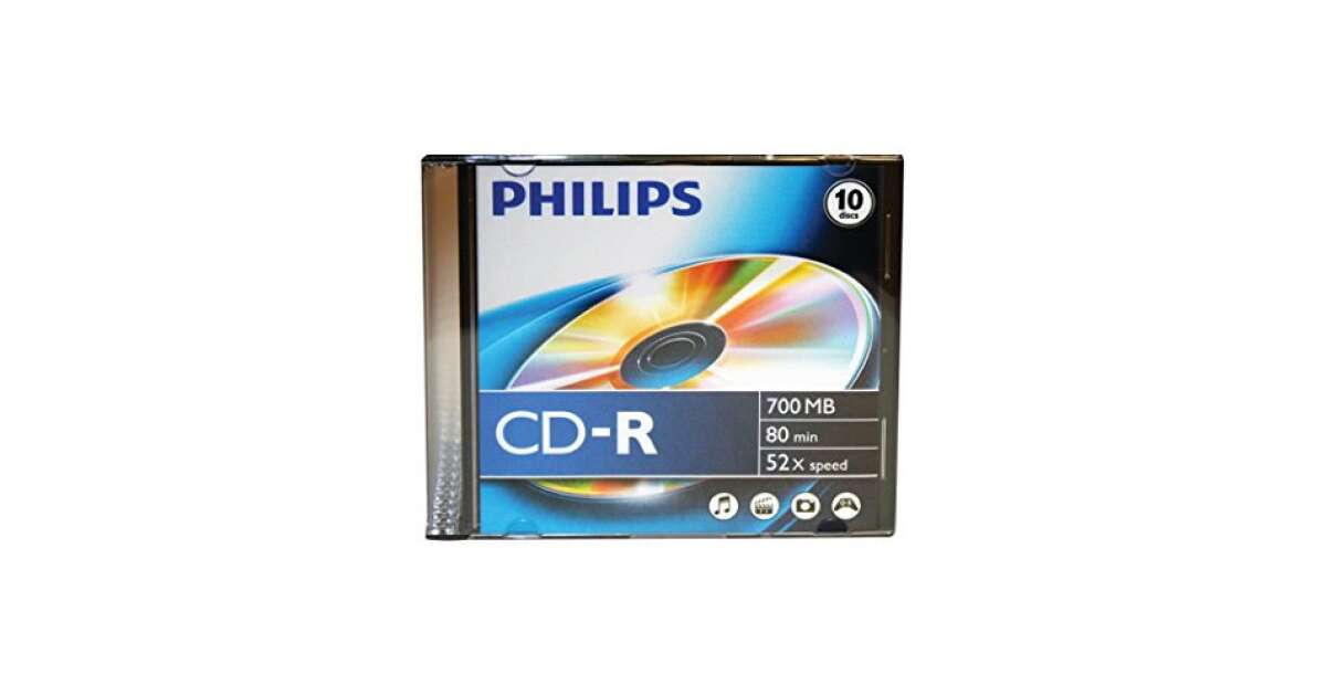 CD-R80 Philips slim 52 x írható CD | Pepita.hu