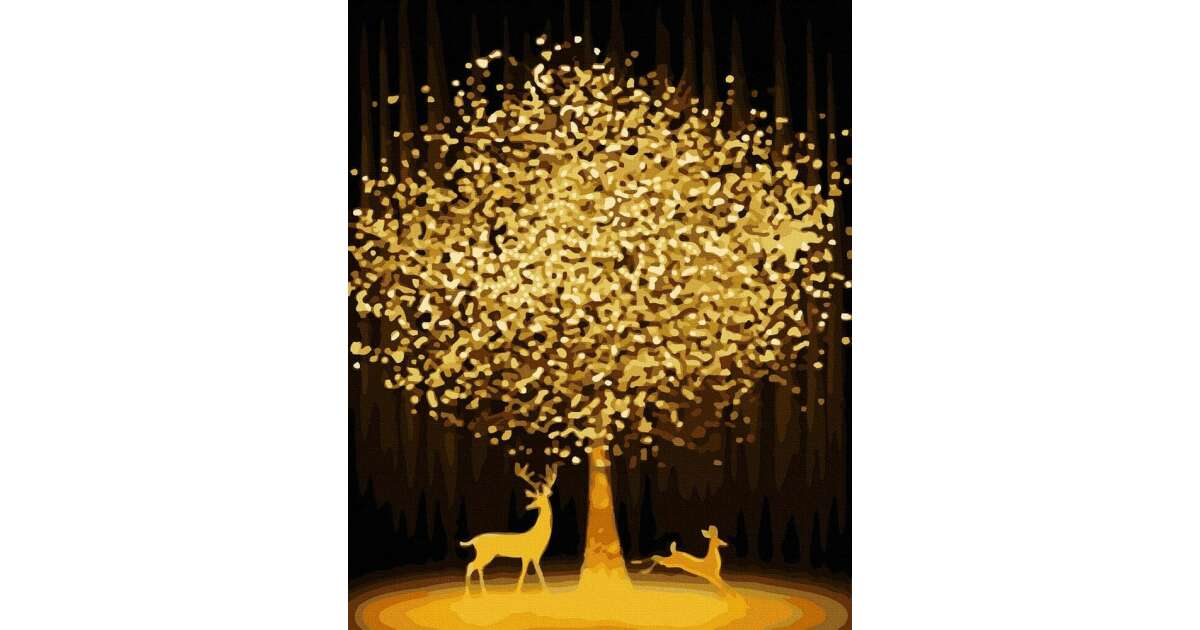 Aranyszarvas Számfestő Készlet - 40x50 cm | Pepita.hu