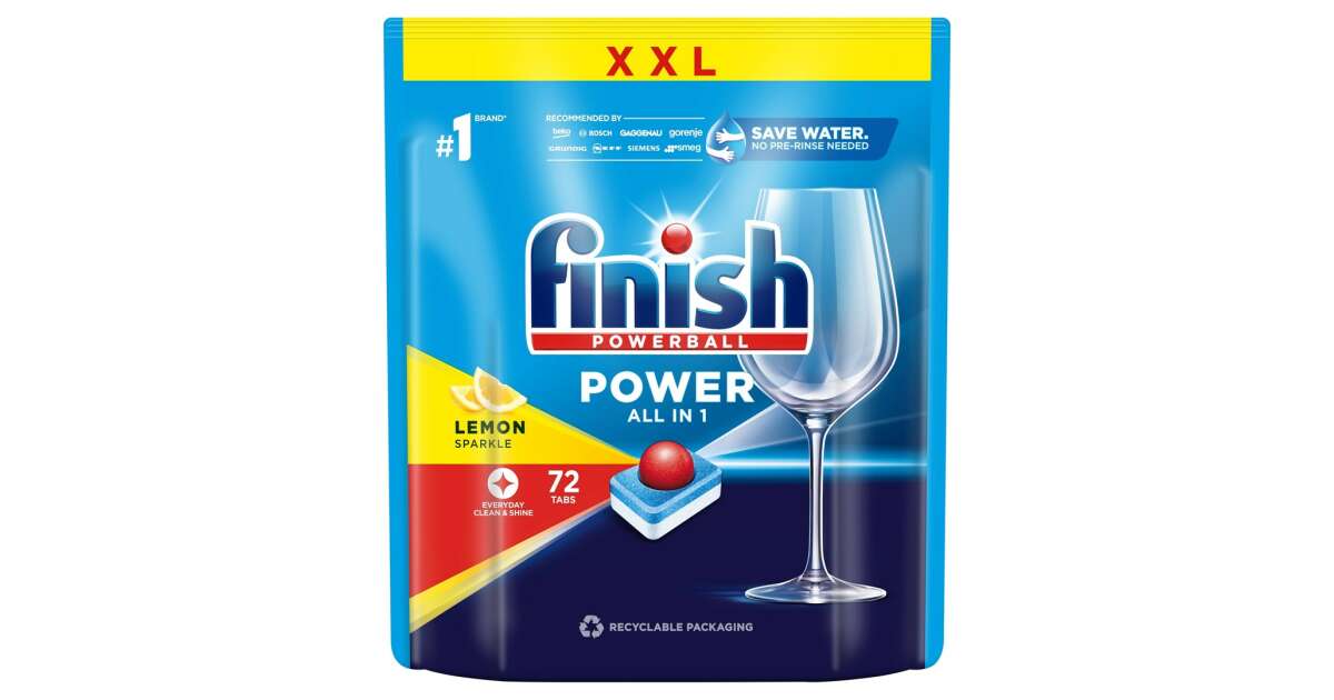 Finish Power All-In-1 Lemon 72 db mosogatógép tabletta | Pepita.hu