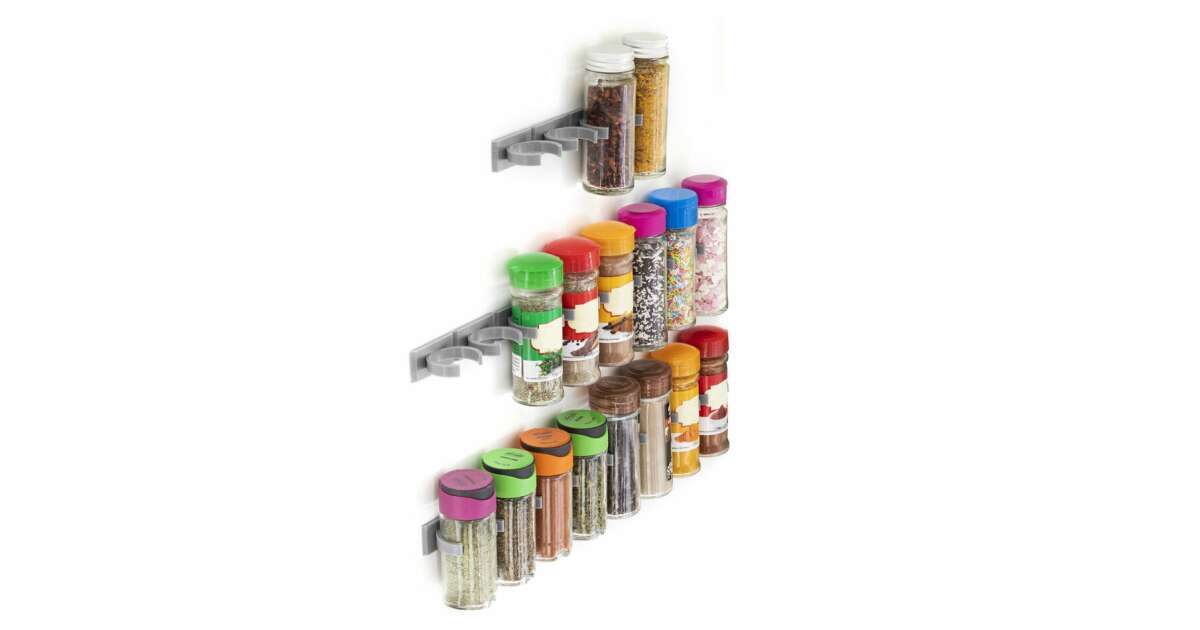 Schwartz Spice Rack Adhesive And Divisible Spice Organiser Jarlock X20 ...