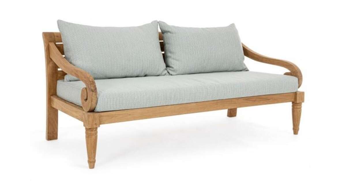 KARUBA szürkésbarna teakfa kerti kanapé | Pepita.hu