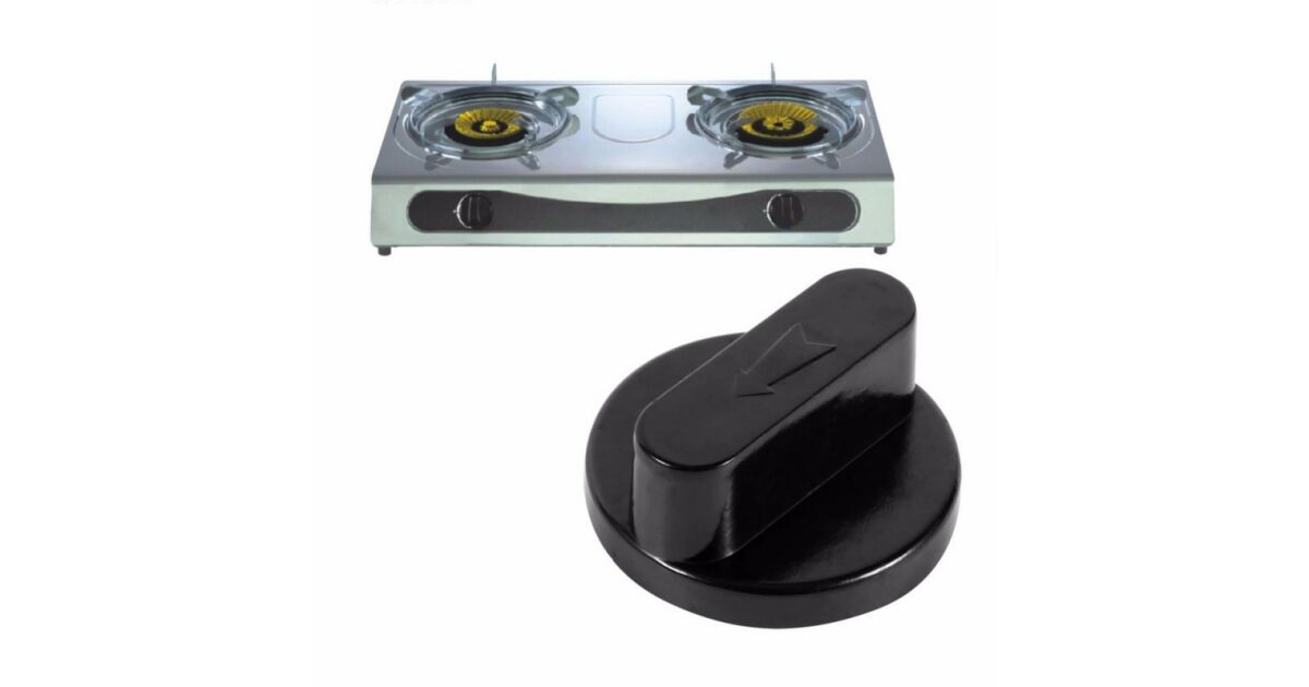 Gáztűzhely Gomb - Fekete - 5 db - 45x22mm | Pepita.hu