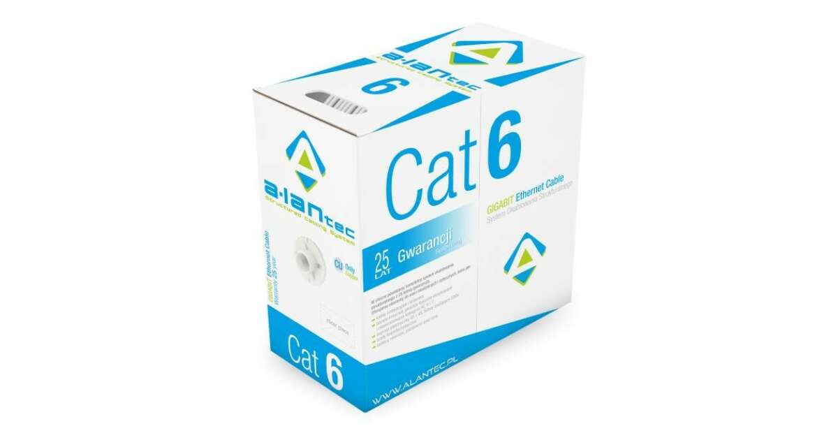 Cablu Alantec UTP Cat.6 Cablu LSOH 4x2x23AWG 305m Grad de ...