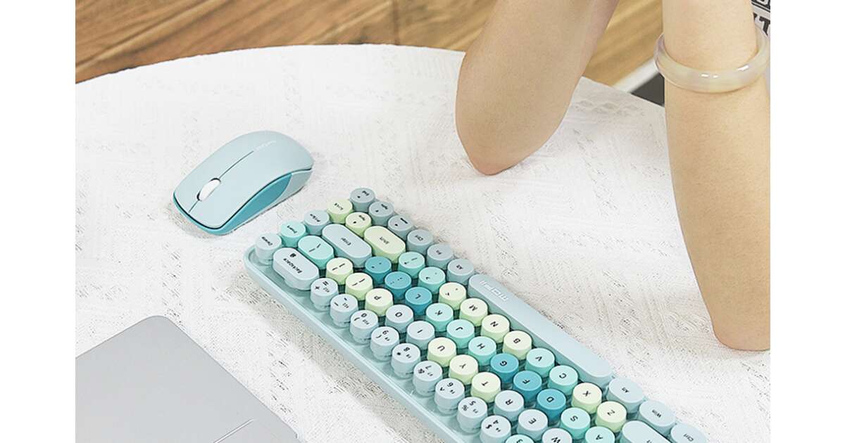 Wireless keyboard + mouse set MOFII Bean 2.4G (Green) | Pepita.hu